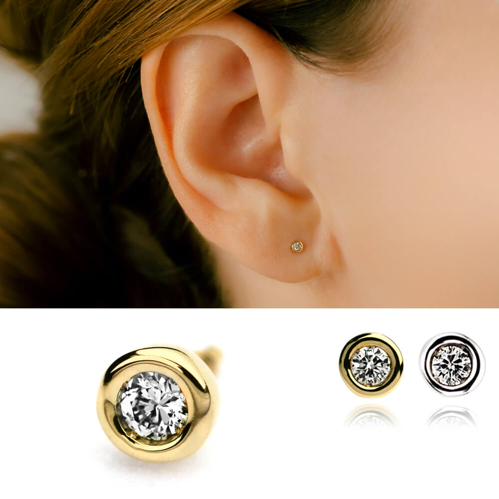 Extremely Small Body Piercing to Fit In at Work (Workplace) │ K10 DIAM – PICOLLET