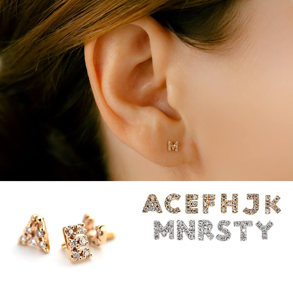 Alphabet Body Piercing | Diamond Alphabet Body Piercing – PICOLLET